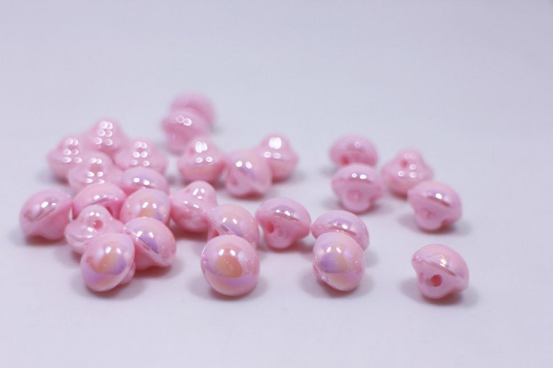 Holographic Pink Shank Buttons, Tunnel Shank, Shiny Finish, Light Pink ...