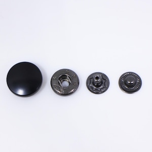 Black Metal Snap Buttons, Curve Top, Upholstery Supplies, Model 633 ...