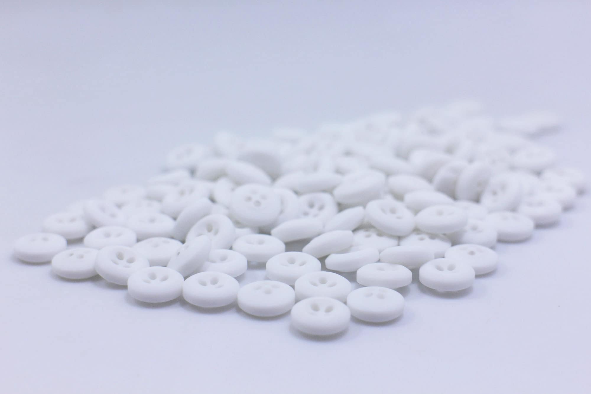 Tiny Matte White Buttons Bowl Shaped Buttons Resin Buttons | Etsy