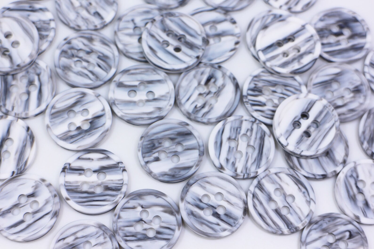 White Marble Pattern Button White and Black Button Stylish - Etsy