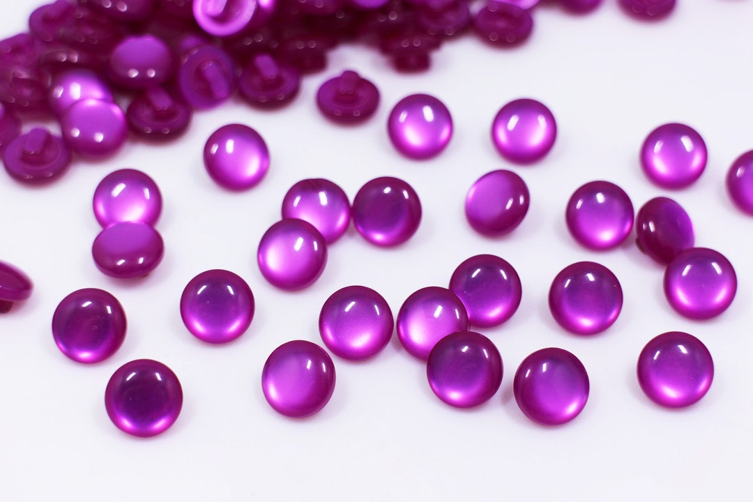 Dark Purple Shank Button, Extra Small Mini Size, Mushroom Shaped, for ...