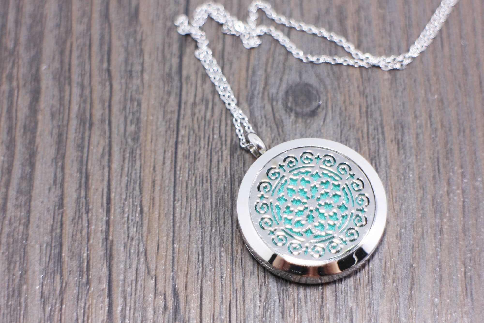 Bohemian Essential Oils Necklace, BOHO Floral Filigree, for ...