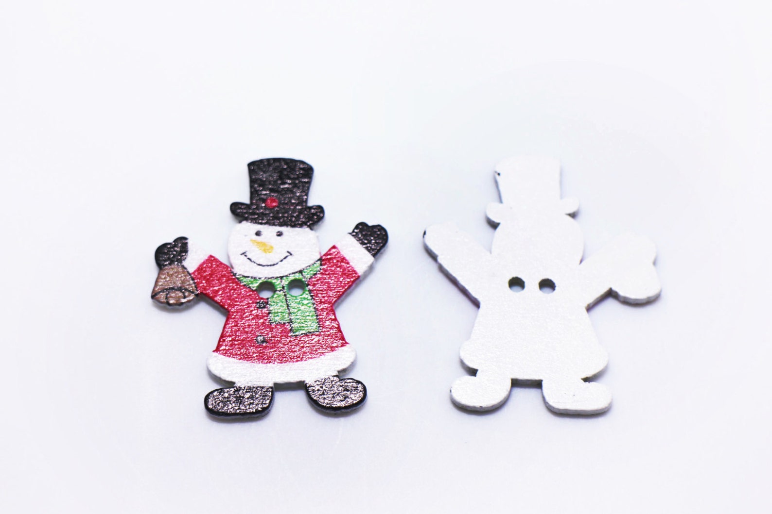 Snowman Button Christmas Button Cartoon Xmas Button - Etsy