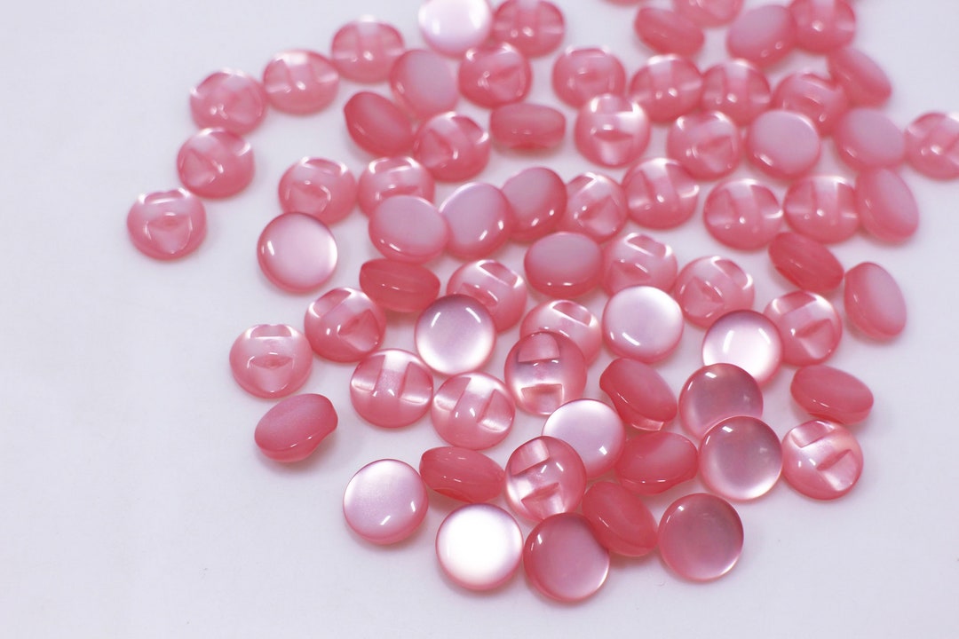Pink Shank Buttons, Tunnel Shank, Back Holes, for Sewing Dress Cardigan ...