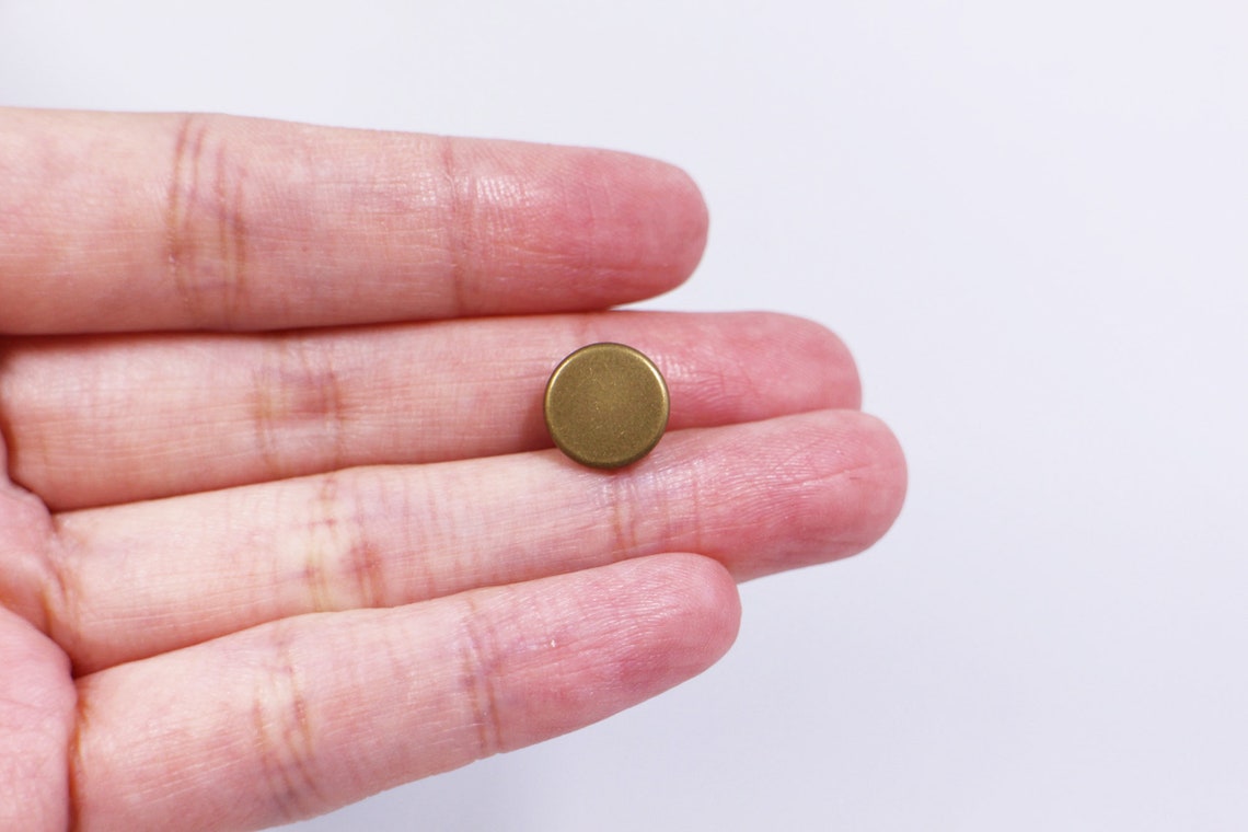 Bronze Color Metal Shank Buttons, Antique Bronze Color, Flat Top, for ...