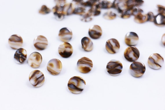 Brown Marble Pattern Shank Buttons Round Flat Shank Button - Etsy