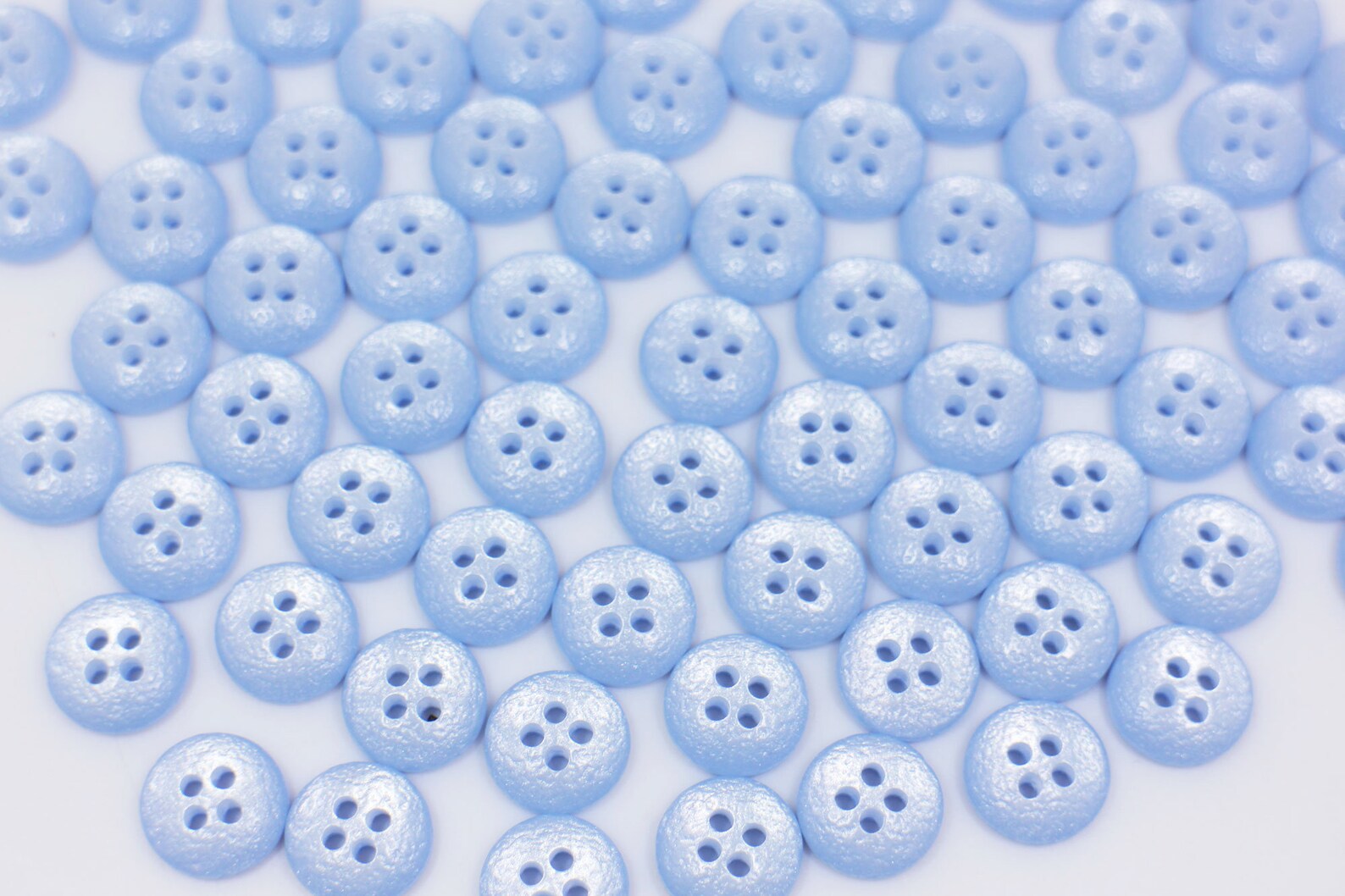 Shiny Light Blue Button Pastel Blue Textured Button Four | Etsy