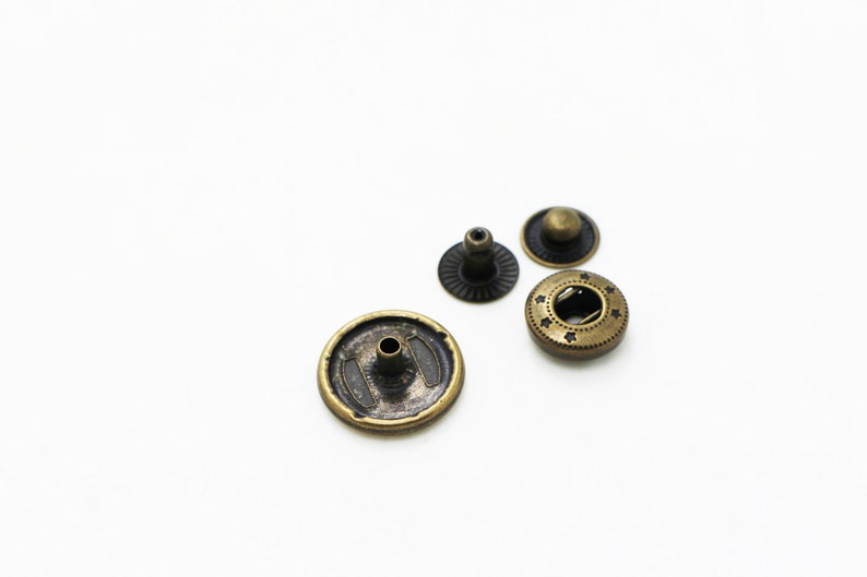 Flower Snap Buttons, Floral Pattern Snap Fastener, Rose Snap, Antique ...