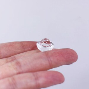 Clear Shank Buttons, Transparent, Round Mushroom Shape, Back Hole, Made ...