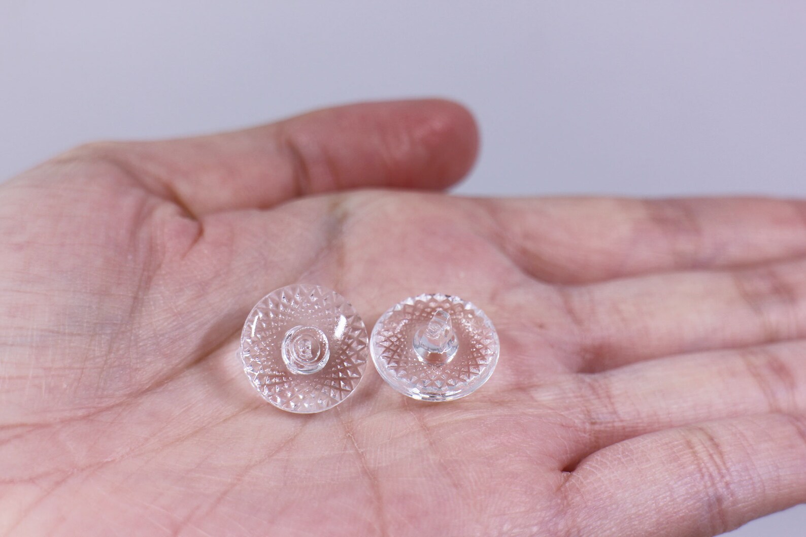 Clear Acrylic Shank Buttons Transparent Shank Button Back | Etsy