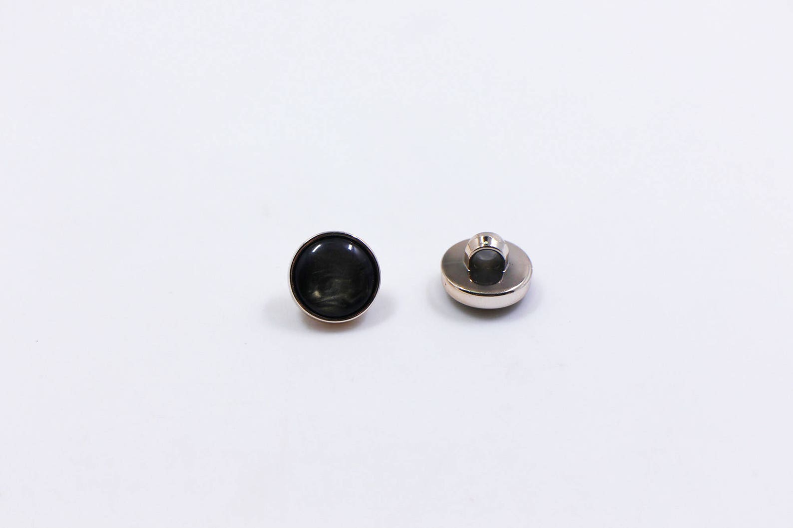 Black Shiny Shank Button, Black and Gold Color, for Blazer Jacket ...