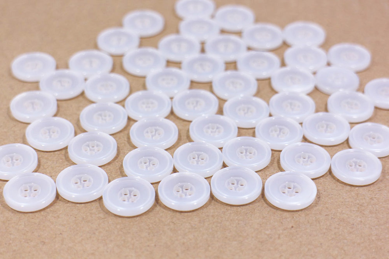 Large White Buttons Glossy White Buttons Four Holes Buttons - Etsy