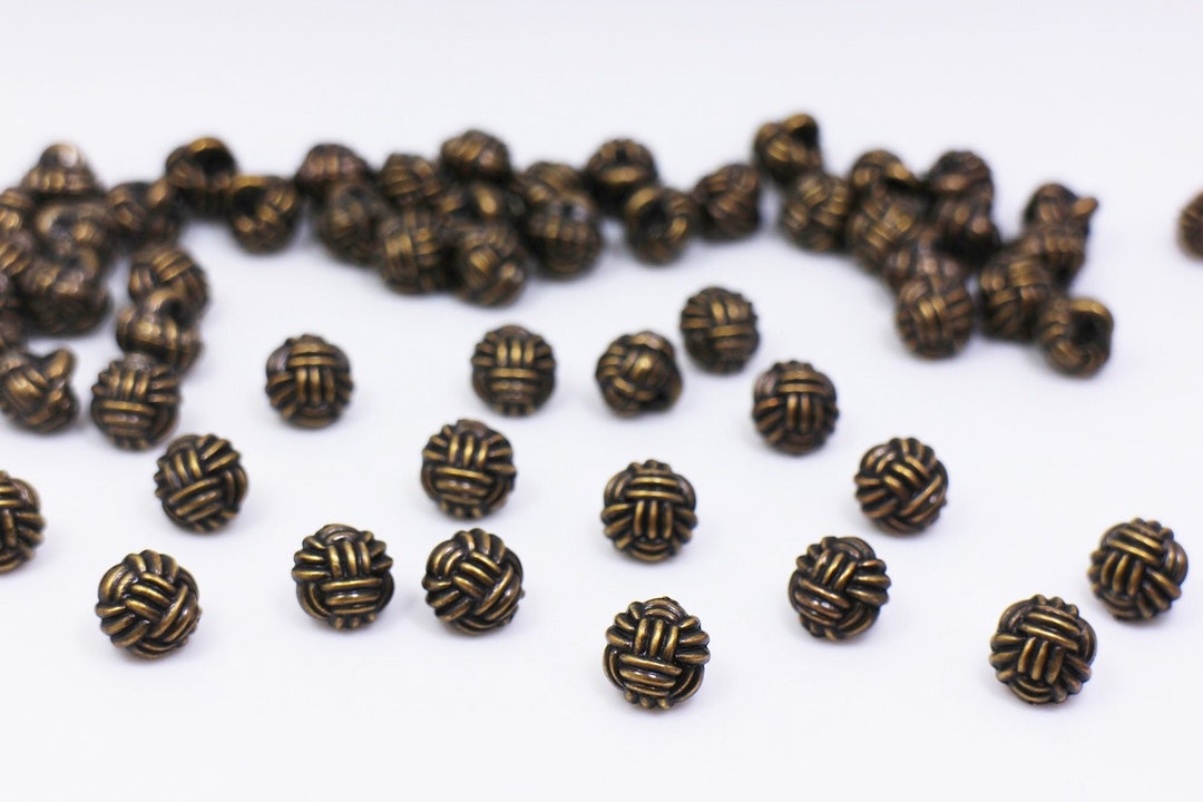 Knot Shank Buttons, Tunnel Shank, Antique Bronze Color, Vintage Style ...