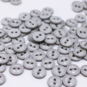Light Grey Buttons, Cat Eye Two Holes Buttons, Small Resin Buttons ...