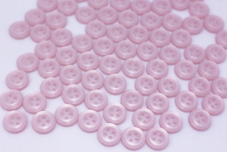 Frosted Pink Buttons Wide Edge Light Pink Color for Sewing - Etsy