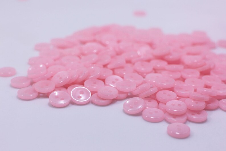Extra Small Pastel Pink Button Shiny Tiny Light Pink Button - Etsy