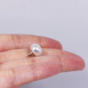 White Pearl Shank Buttons, Pearl Buttons With Silver Metal Shank, for ...