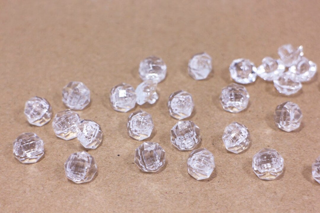 Clear Acrylic Shank Buttons, Transparent, for Sewing Wedding Dress ...