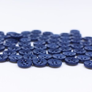 Dark Blue Buttons, Shiny Deep Blue Buttons, Four Holes Resin Sewing ...