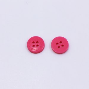 Pink Floral Button Hot Pink Flower Button Small Four Holes - Etsy