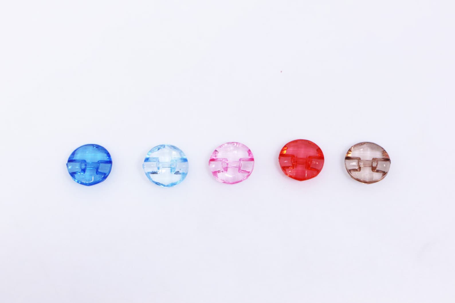 Light Blue Clear Acrylic Shank Buttons, Tunnel Shank, Transparent ...