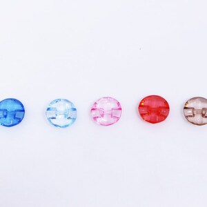 Light Blue Clear Acrylic Shank Buttons, Tunnel Shank, Transparent ...