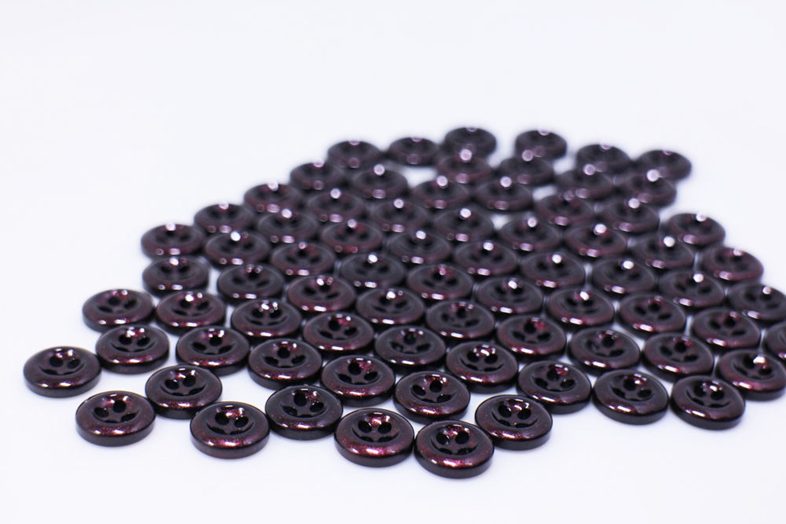 Dark Red Buttons Small Size Metallic Finish Raised Edge - Etsy
