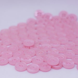 Light Pink Buttons, Pastel Pink Color, Raised Wide Edge, Four Holes ...