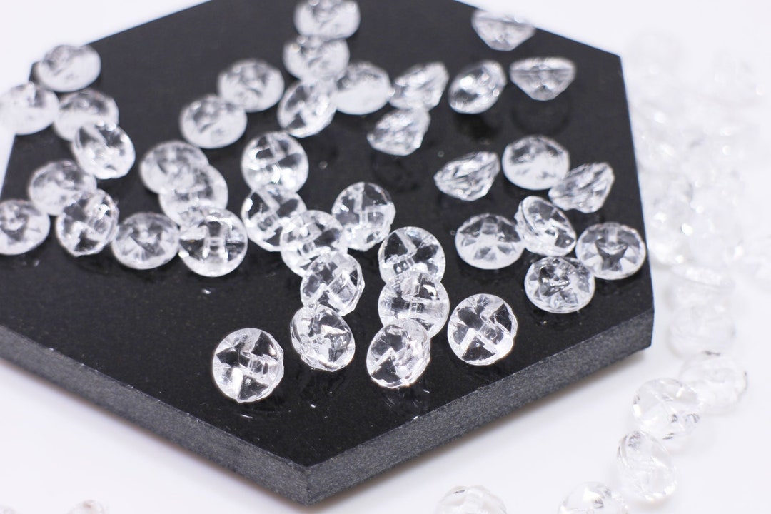 Clear Acrylic Shank Buttons, Tunnel Shank, Extra Small Mini Size, for ...