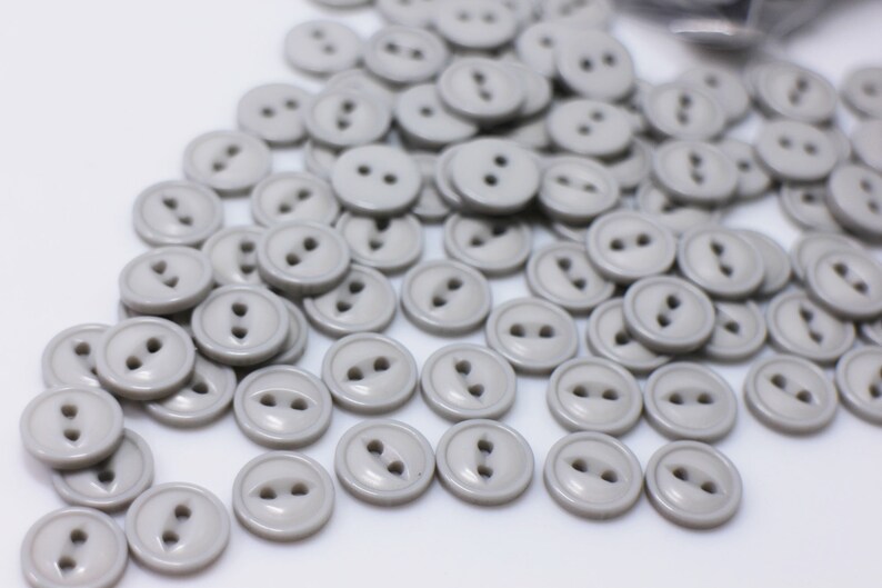 Light Grey Buttons Cat Eye Two Holes Buttons Small Resin - Etsy
