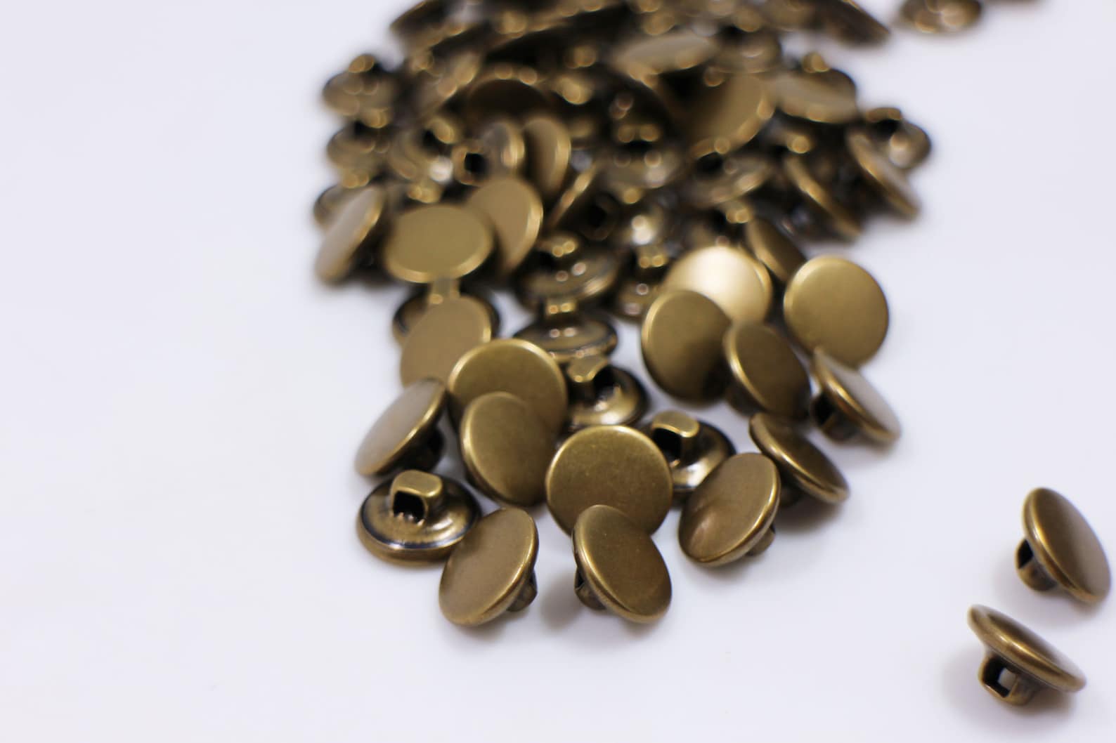 Bronze Color Metal Shank Buttons Antique Bronze Button Flat | Etsy