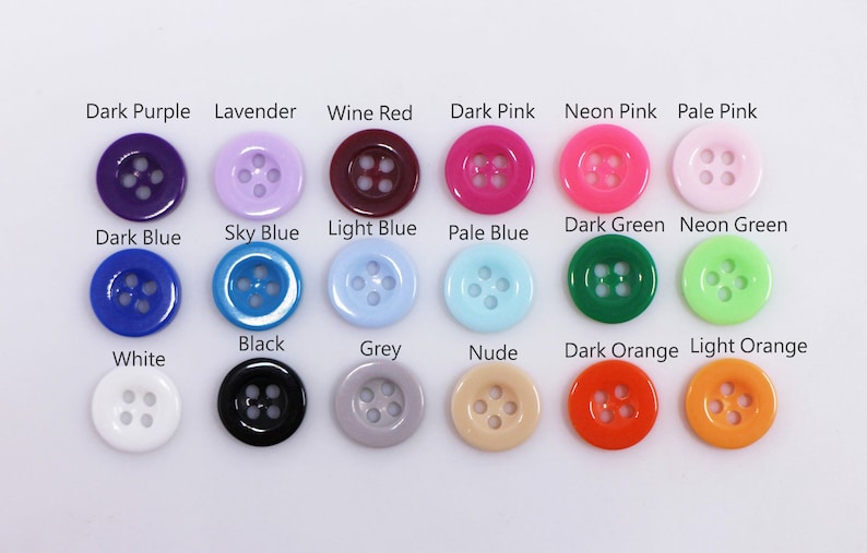 50 Dark Purple Buttons Resin Material Four Holes Raised - Etsy