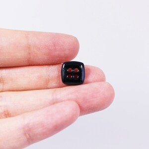 Metallic Dark Blue Square Button, Rectangular Shaped, Four Holes, for ...