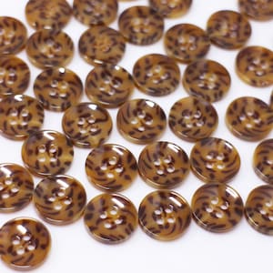 Leopard Pattern Buttons, Animal Print, Brown Color, for Sewing Jacket ...