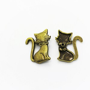 Cat Snap Buttons, Kitten Cats Snap Fastener, Antique Bronze Press Stud ...