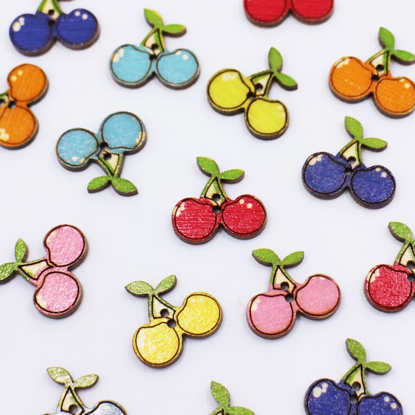 Cherry Buttons - Etsy