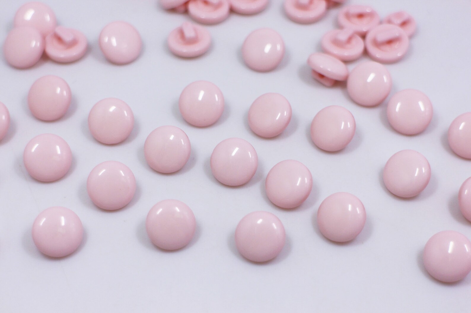 Light Pink Shank Button Glossy Pastel Pink Shank Button - Etsy