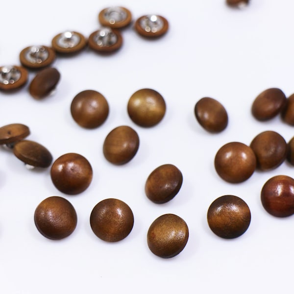 Round Wooden Buttons - Etsy