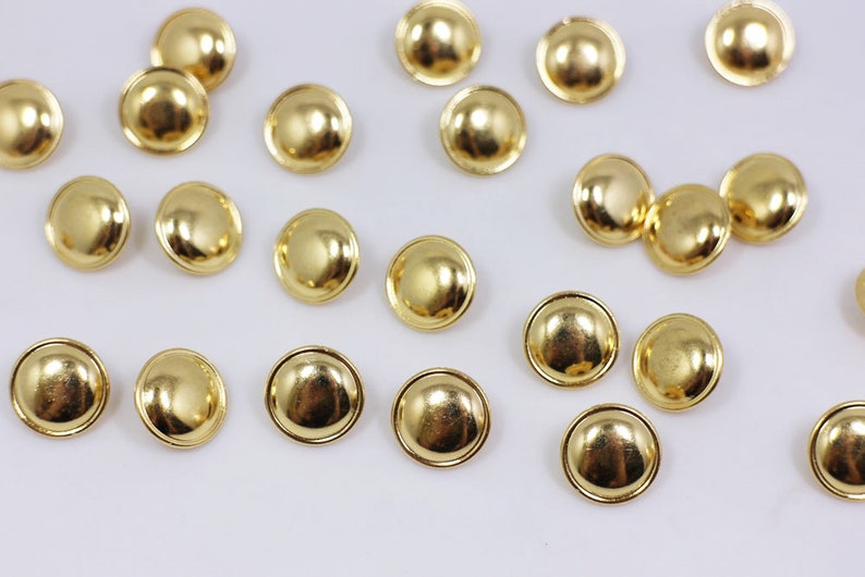 Gold Color Metal Shank Buttons Golden Shank Button Retro - Etsy