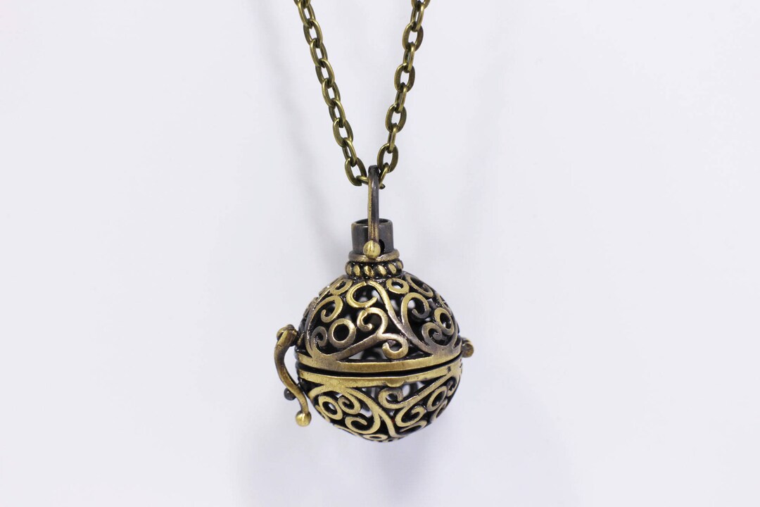 Essential Oils Diffuser Necklace, Antique Bronze Color, Ball Shape, for ...