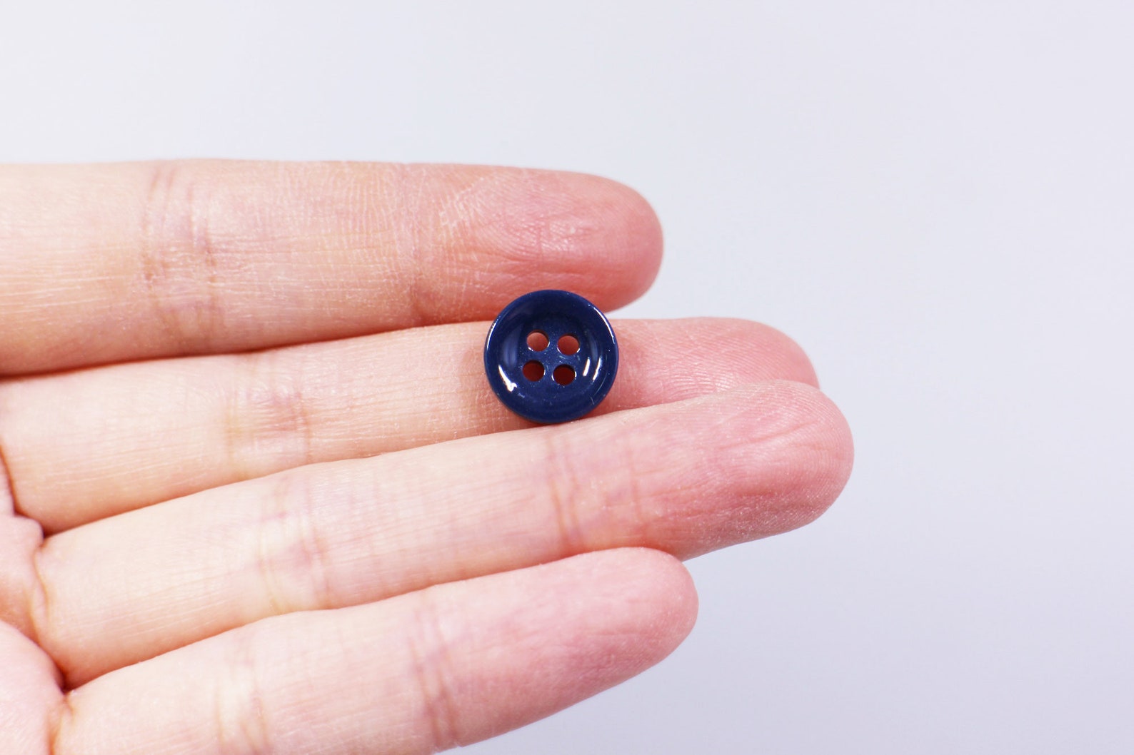 Dark Blue Buttons Shiny Deep Blue Buttons Four Holes Resin - Etsy