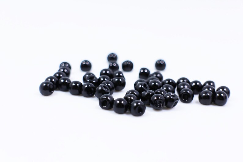 Tiny Black Ball Shaped Button Extra Small Shank Buttons Doll - Etsy