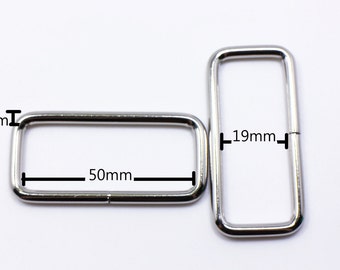 2 50mm Flat Zinc Square Ring Nickel FSR-120 Free Shipping - Etsy