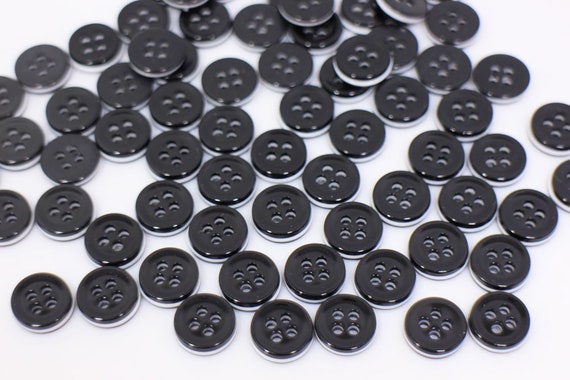 Black Button Small Black Buttons Layered Buttons Blouse - Etsy