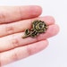 Rose Snap Button Bronze Color Flower Shaped Snap Fastener - Etsy