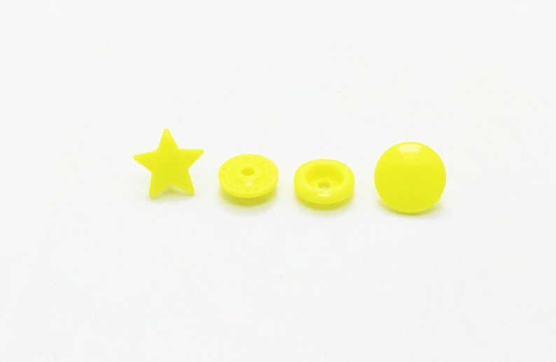 Star Shape Snap Fastener, Yellow Star Snaps, Snap Button, Press Stud ...