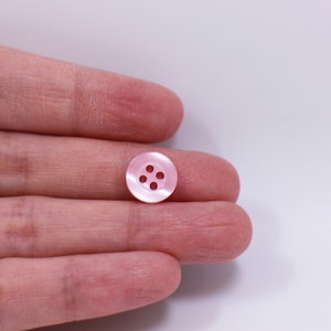 Light Pink Buttons, Pastel Pink Color, Raised Wide Edge, Four Holes ...