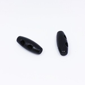 Tiny Black Oval Wooden Toggle Button, Children Toggles, Mini Toggles ...