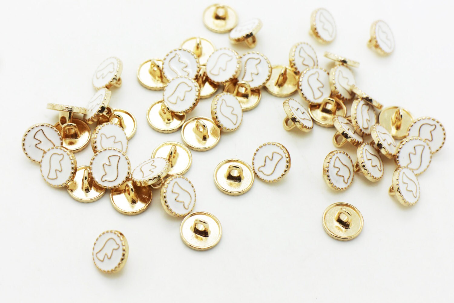 Dove Shank Buttons, Pigeon Metal Button, Blouse Button, Shirt Button ...