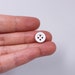 Tiny White Wooden Button, Small Natural Wood Buttons, Four Holes Sewing ...